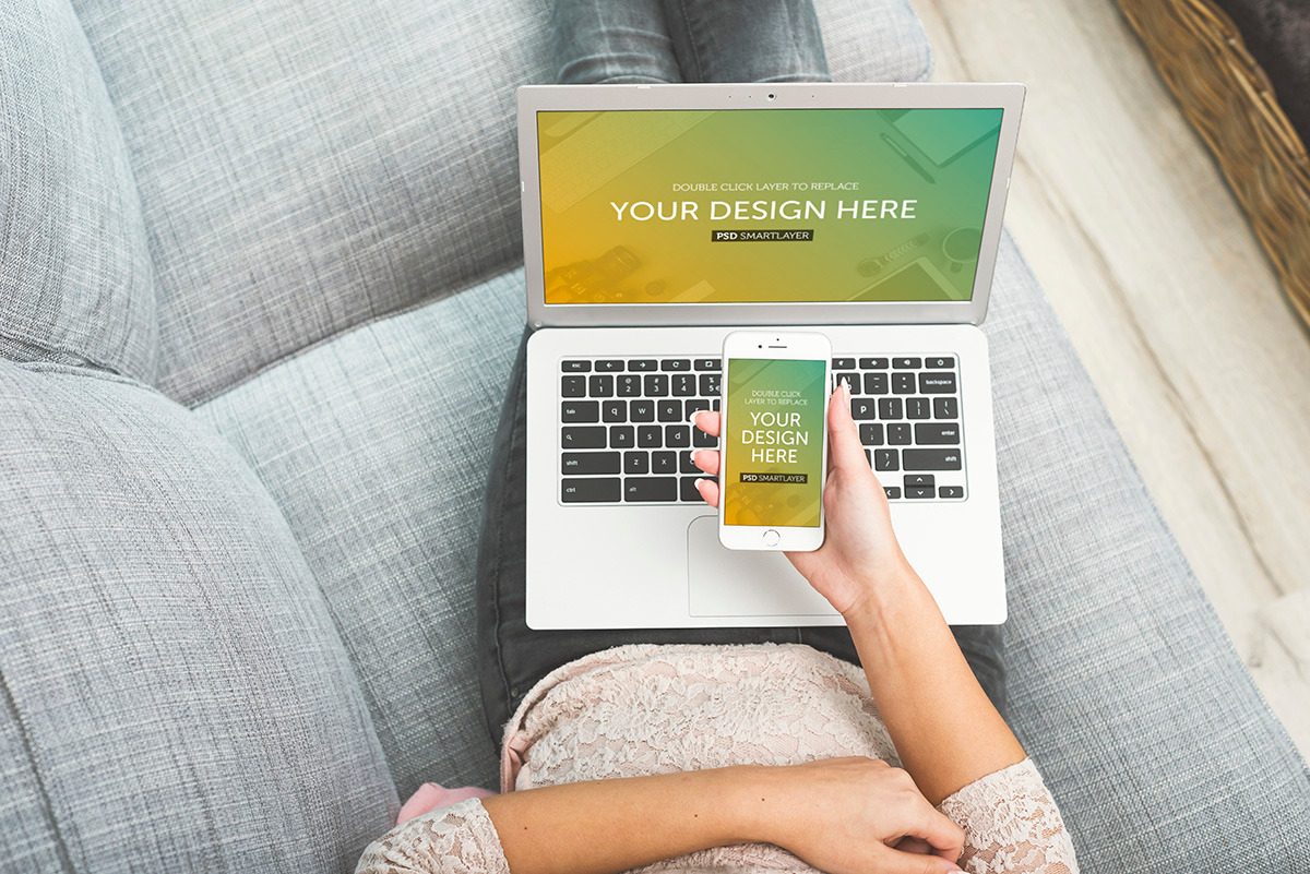 laptop and iPhone mockup, an iPhone Mockup by Twin Design