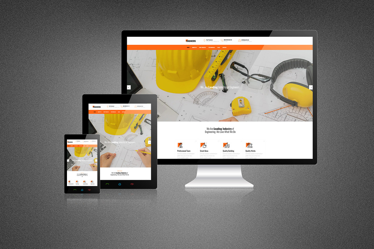 Responsive Website Mockup Template, an iPhone Mockup by loswl