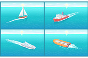 Water Transport Traveling Vessels, a Transportation Illustration by robuart