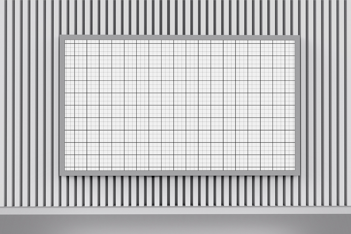 Digital Wall Screen Display Mockup