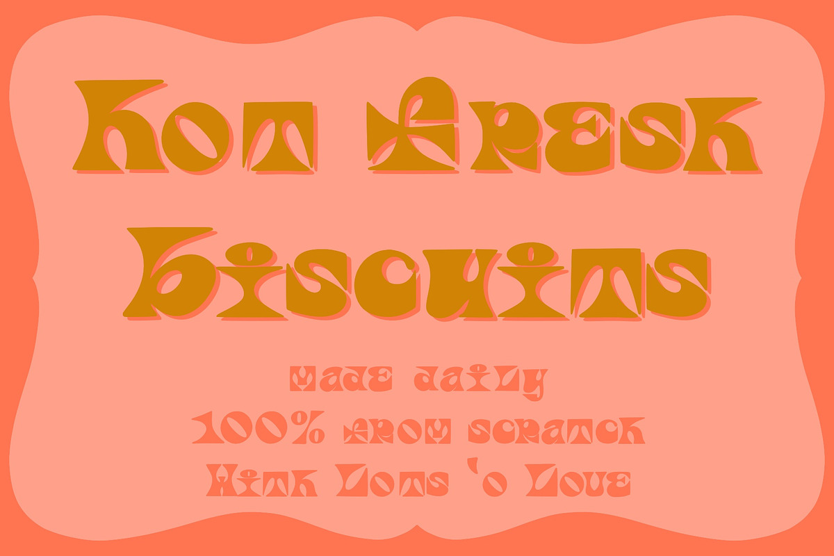 Funky Chunky 70s Hand Lettered Font