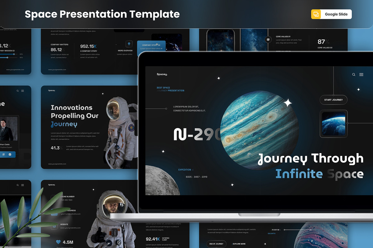 Space Google Slides Template, a Presentation Template by MtvtdArt