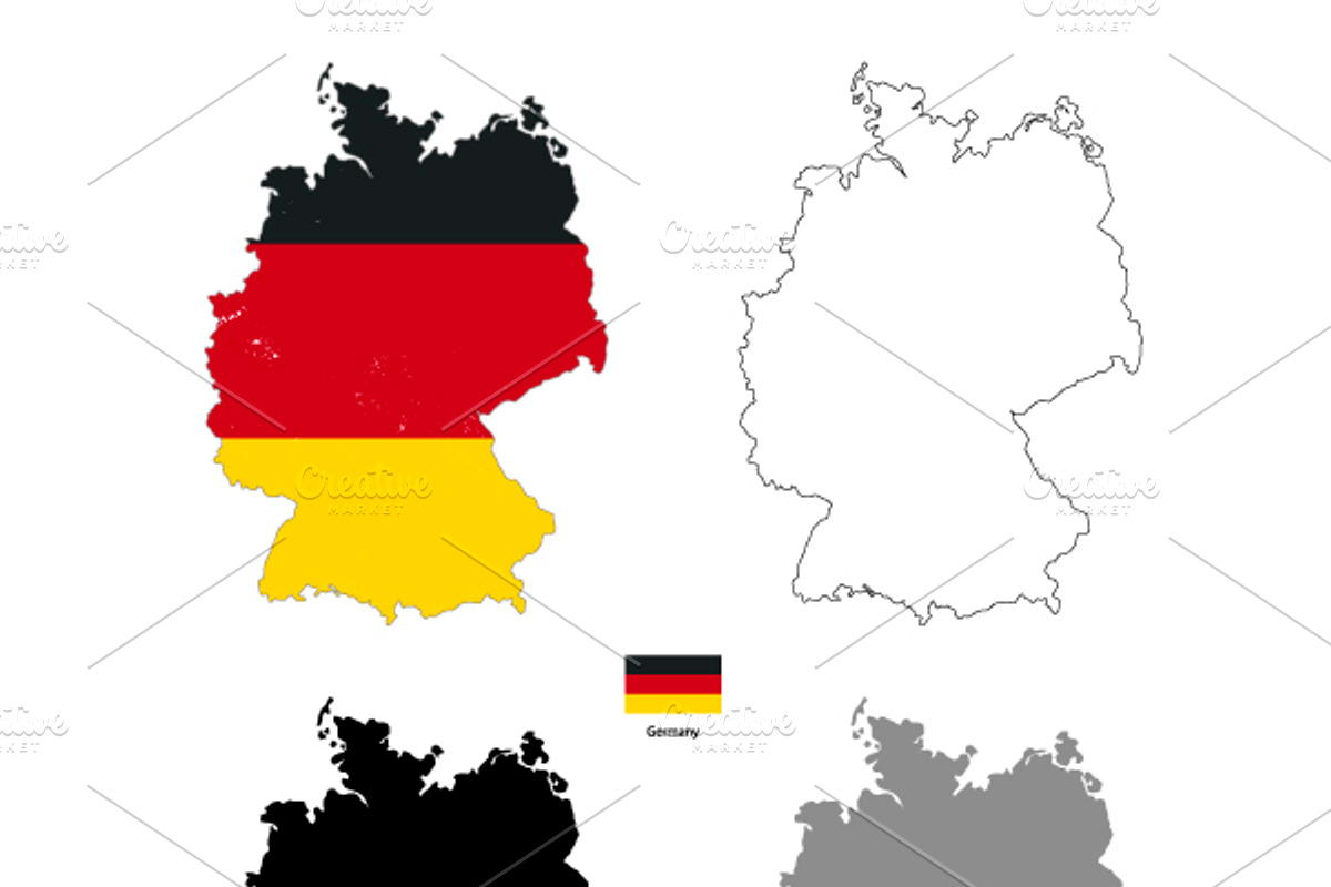 Germany country silhouettes, an Object Graphic by BestPics | Creative ...