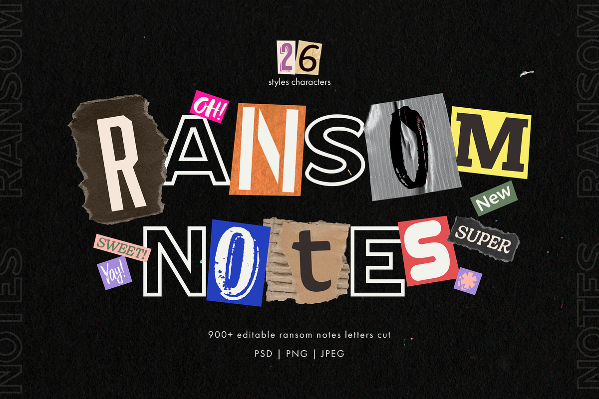 Ransom Note Letters Set, an Object Graphic by DesignerCandies