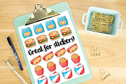 Kawaii Junk Food Clipart, a Food Illustration by DigitalArtsi