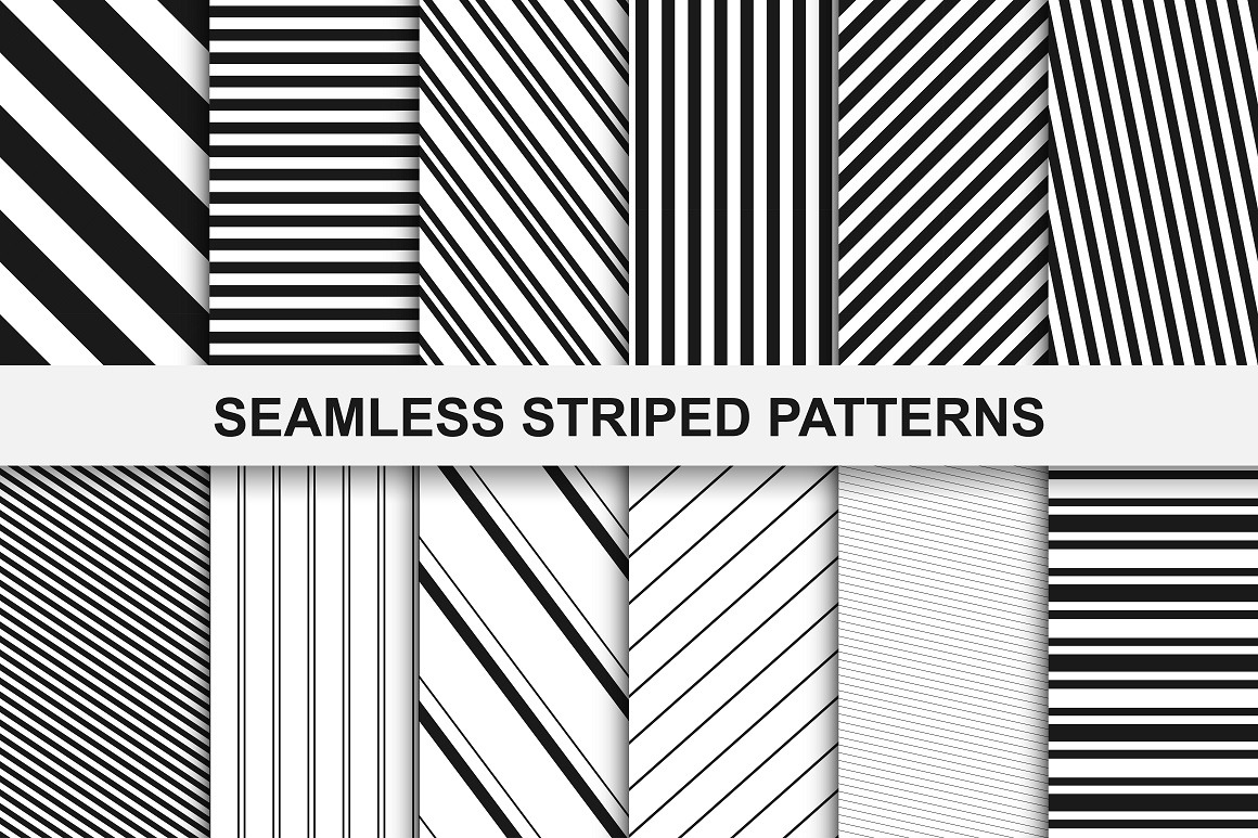 Striped seamless patterns set., a Pattern Graphic by ExpressShop