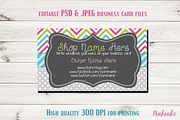 Chevron Business Card Template, a Business Card Template by Pinkinks