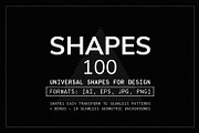 100 geometric shapes, an Object Graphic by Vanzyst