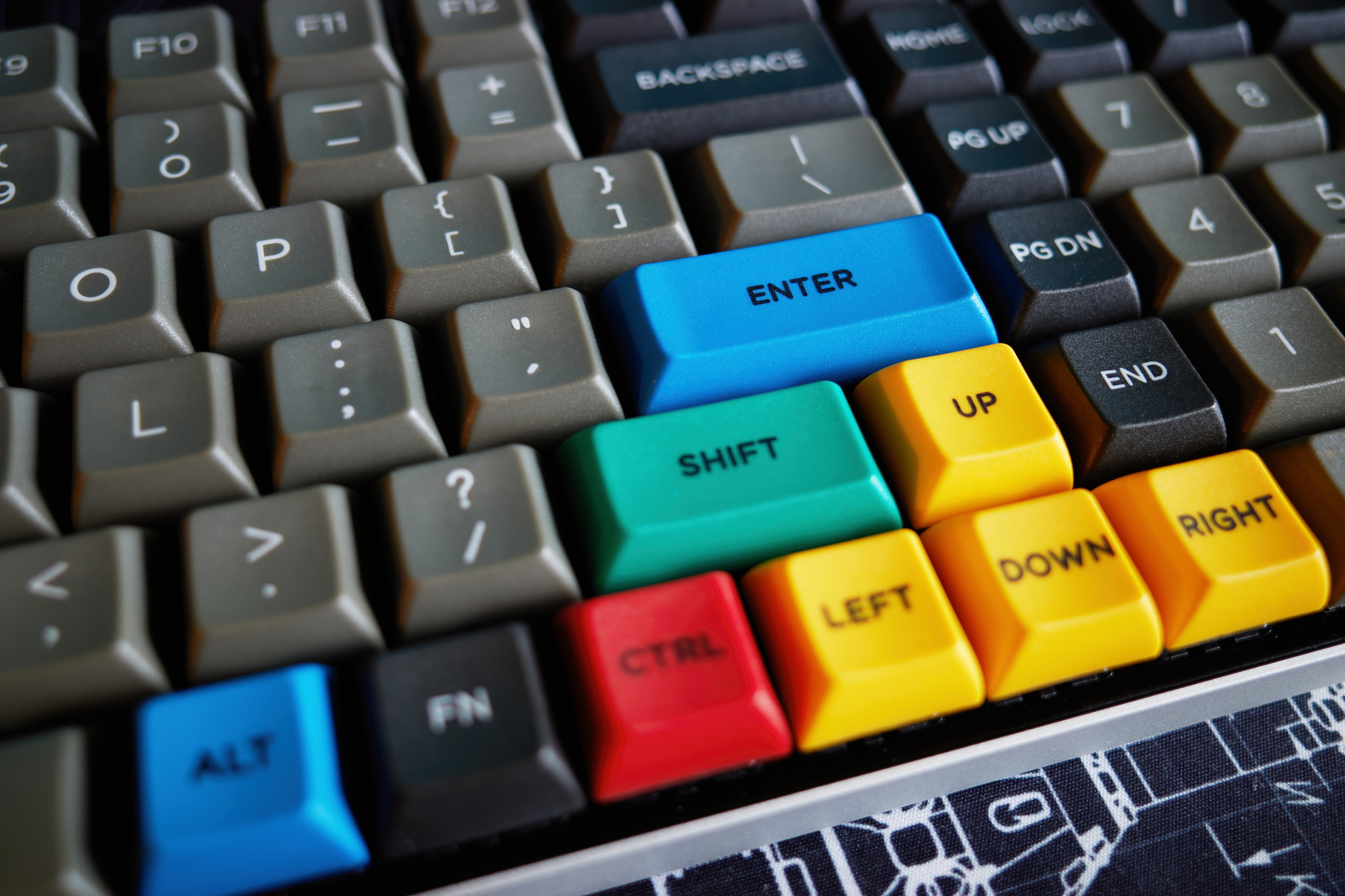 Enter button on vintage keyboard backdrop, a Technology Photo by ...