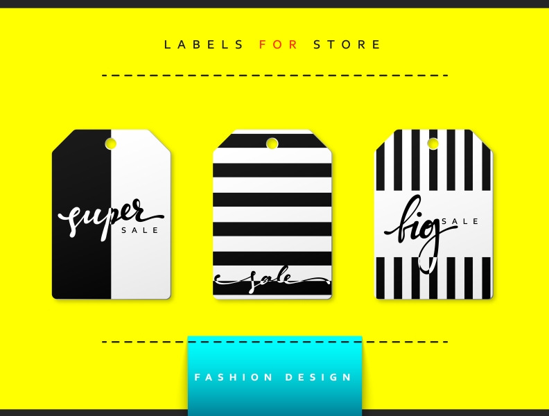 Label set for clothing sales, a Graphic by Modern vector