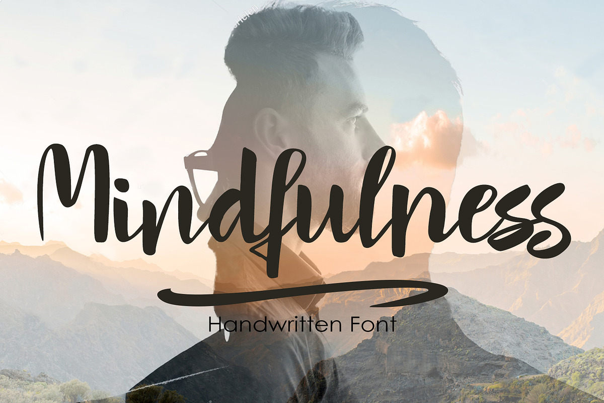 Mindfulness - handwritten font, a Script Font by Astarte_design