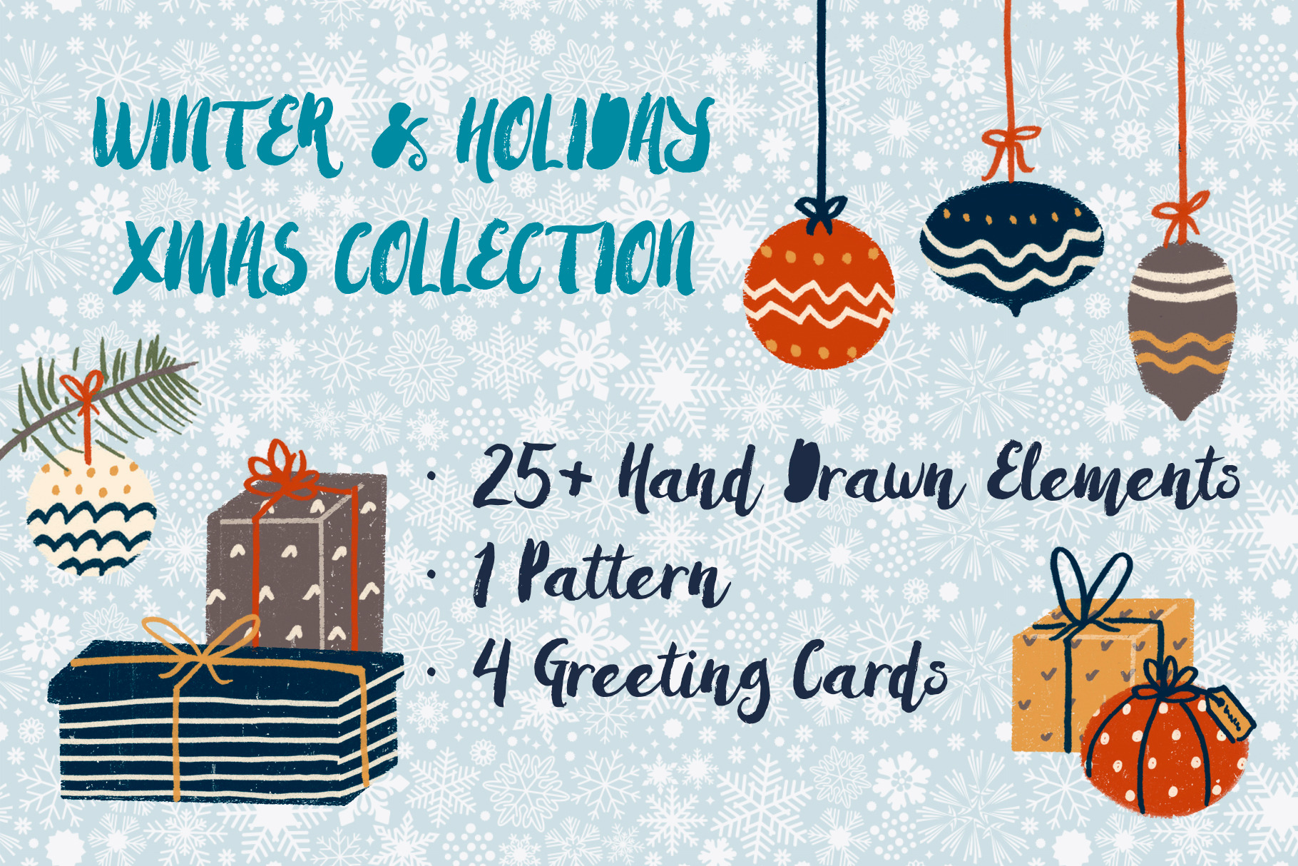 Winter & Holiday Xmas Collection | Seasonal Illustrations ~ Creative Market