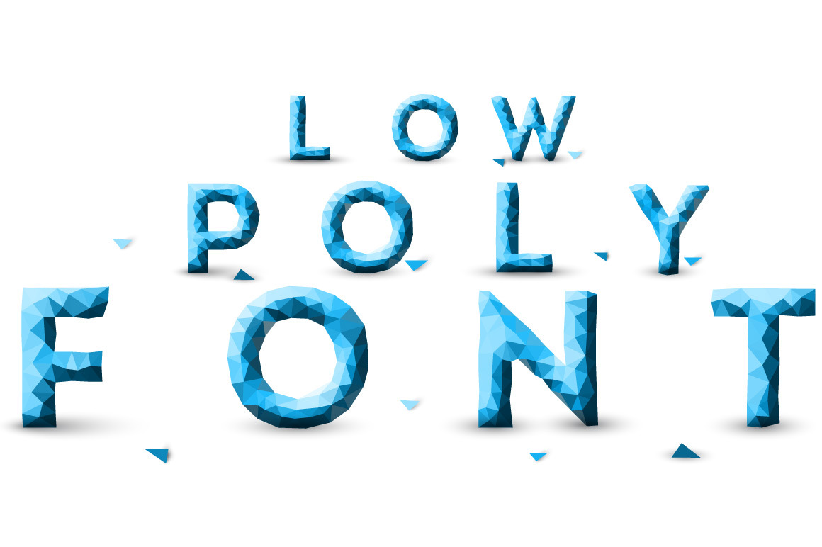 Low Poly Font / Alphabet, an Object Graphic by Orson