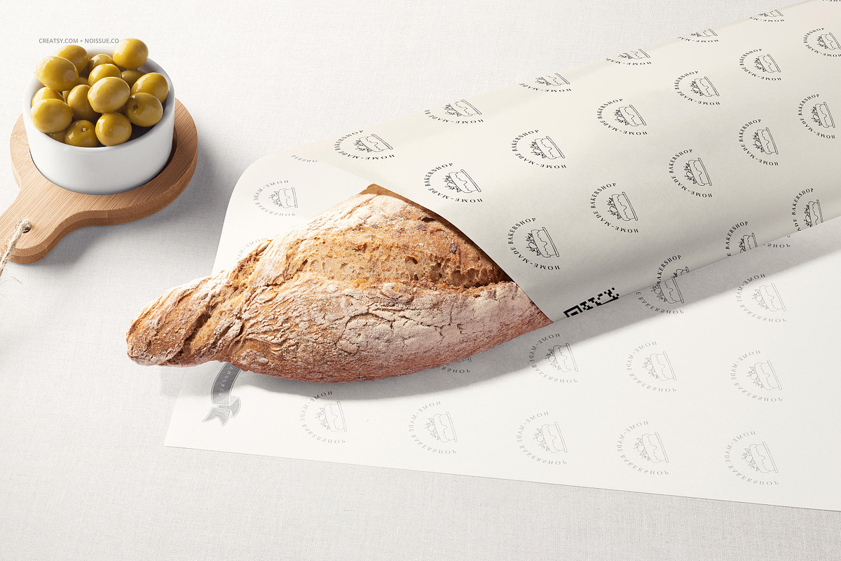 Noissue Food Safe Paper Mockup Set, a Packaging Mockup by creatsy5