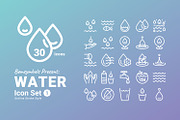 Water Outline Icon Set, an Icon by BomSymbols
