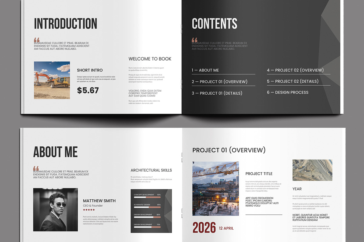 Architectural Portfolio Layout