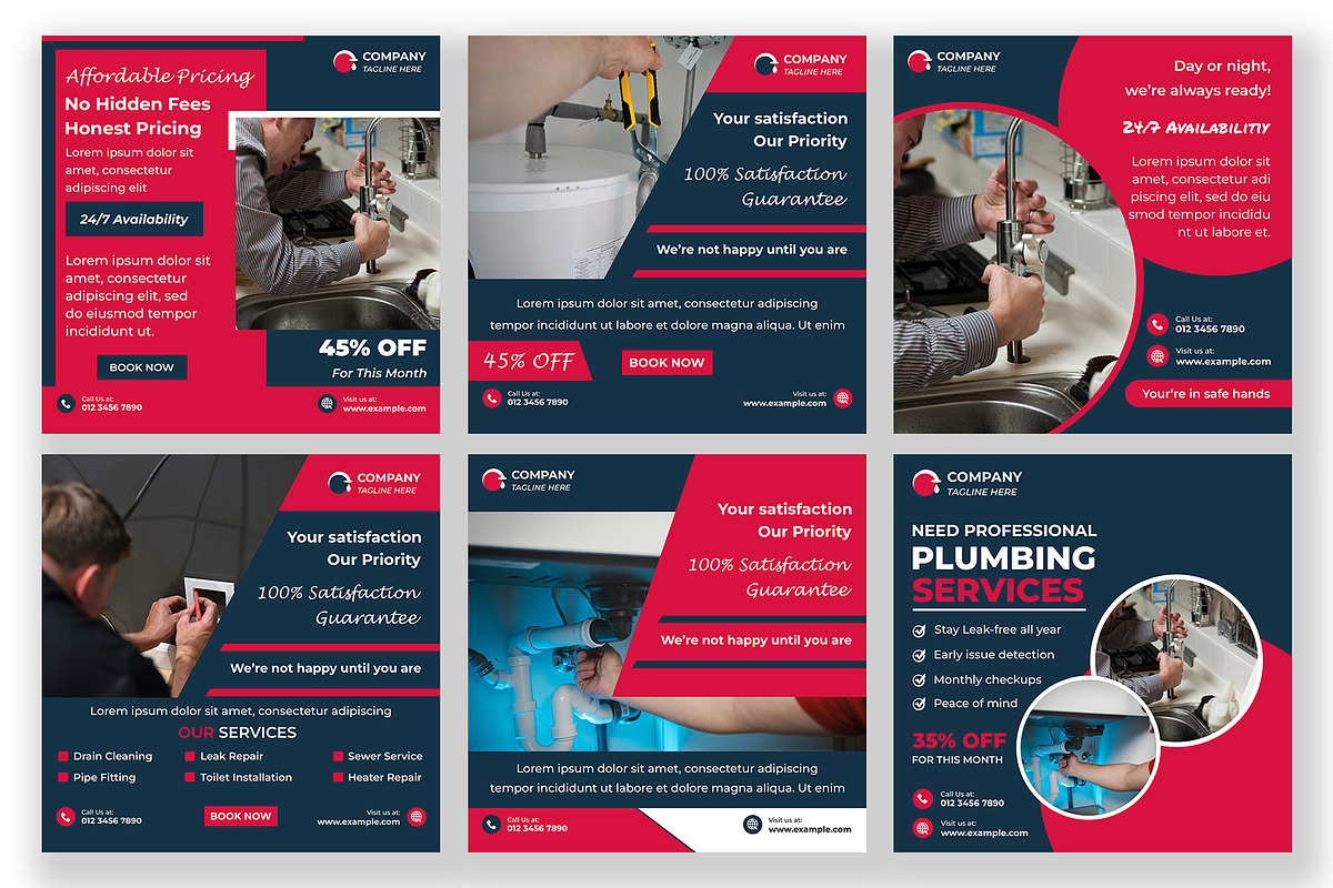 50 Editable Plumber Templates