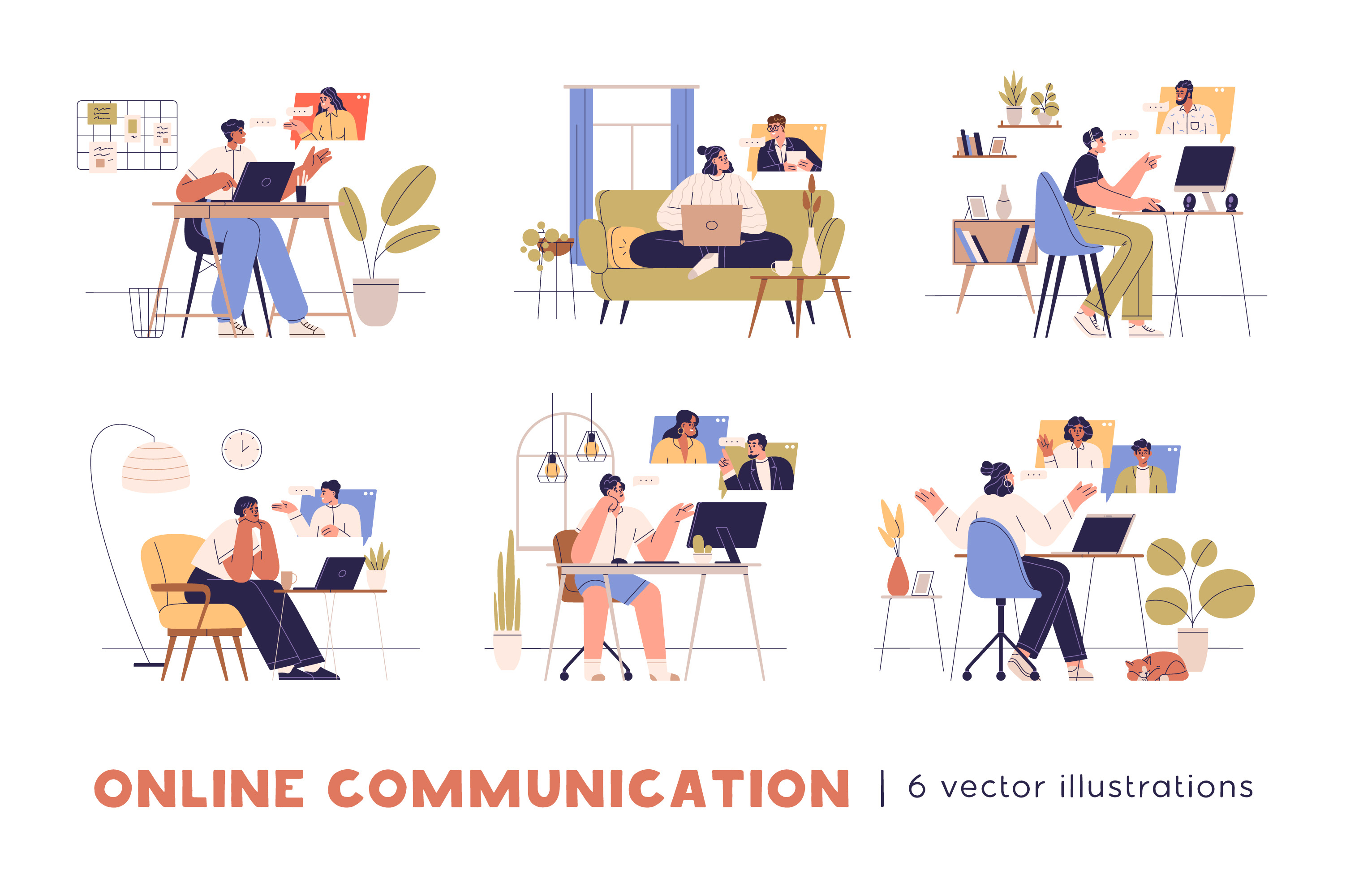 People during online communication, a Person Illustration by Good Studio