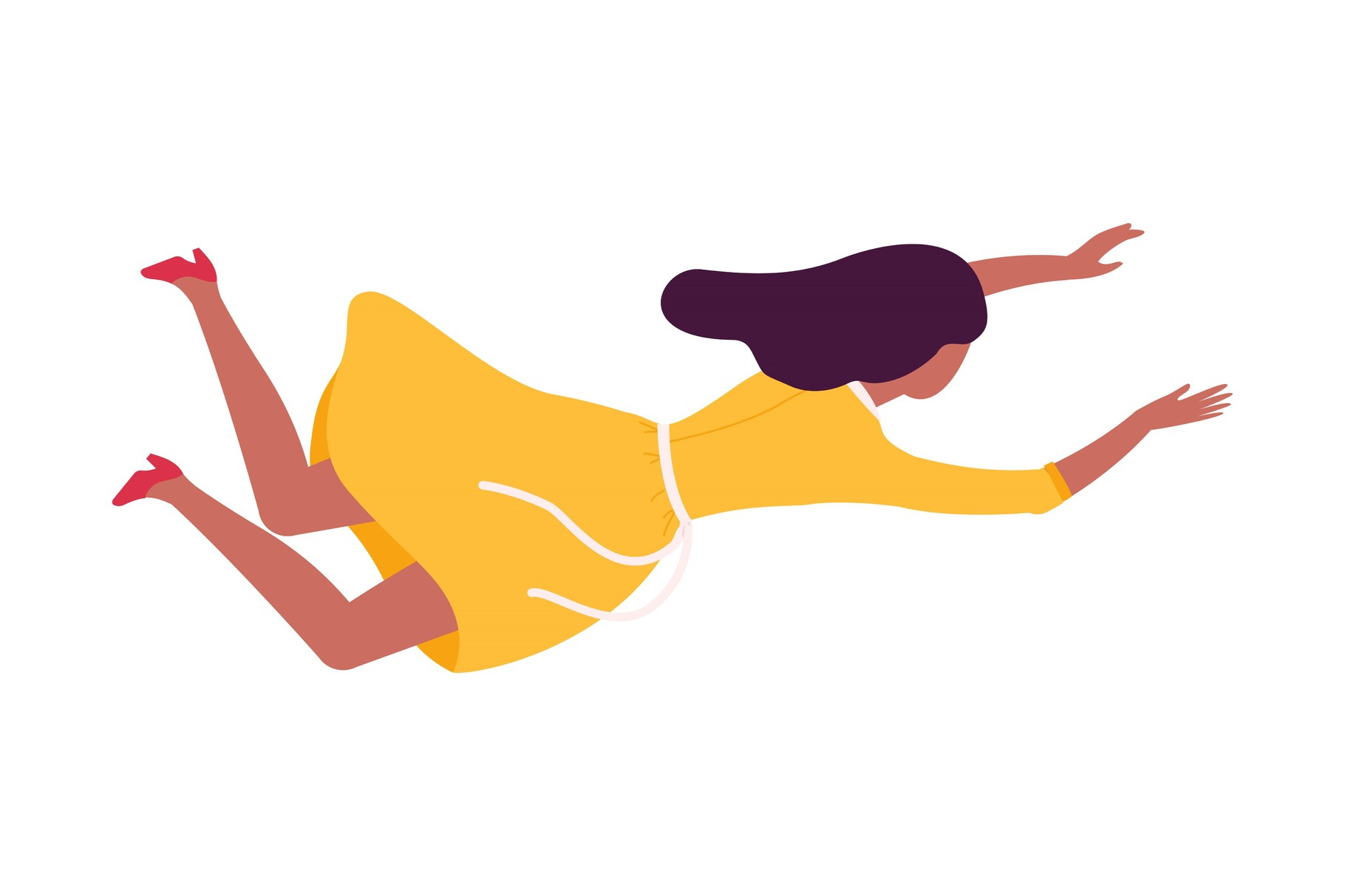 Beautiful Girl Floating in | People Illustrations ~ Creative Market