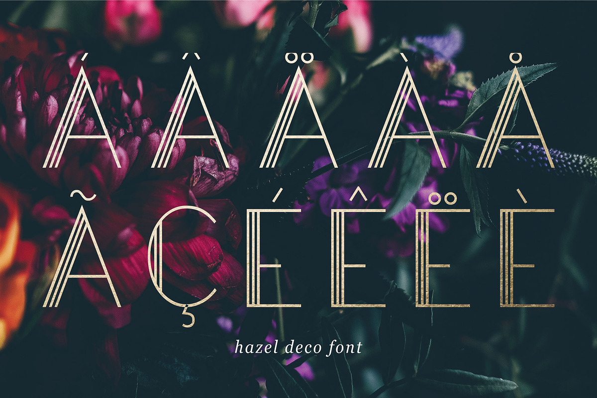 Hazel Deco Font, a Font by Leslie Ray
