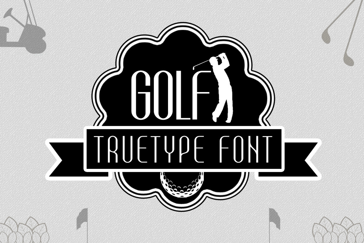Golf TrueType Font, a Font by alphadesign