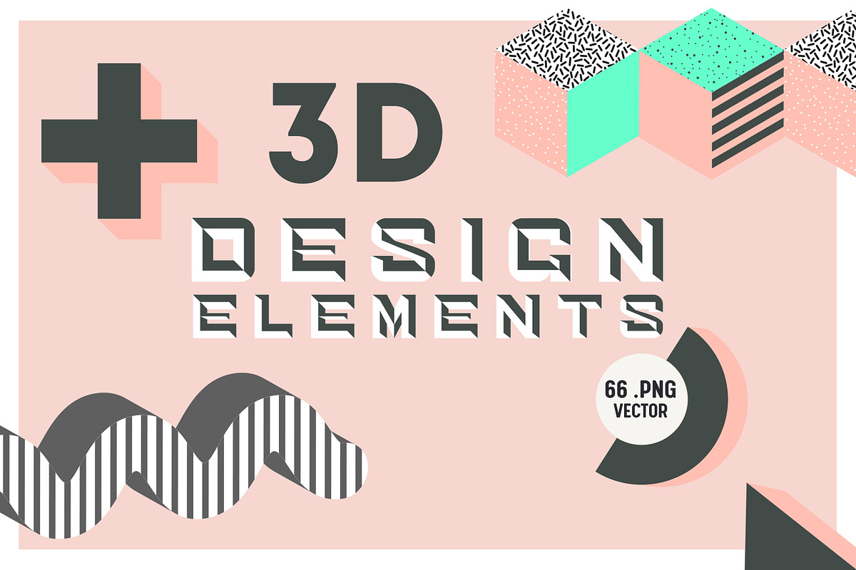 3d Design Elements Set 2, an Object Illustration by Double Bubble