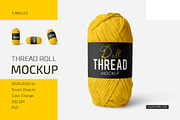 Thread Roll Mockup Set, a Household Mockup by Country4k | Creative Market