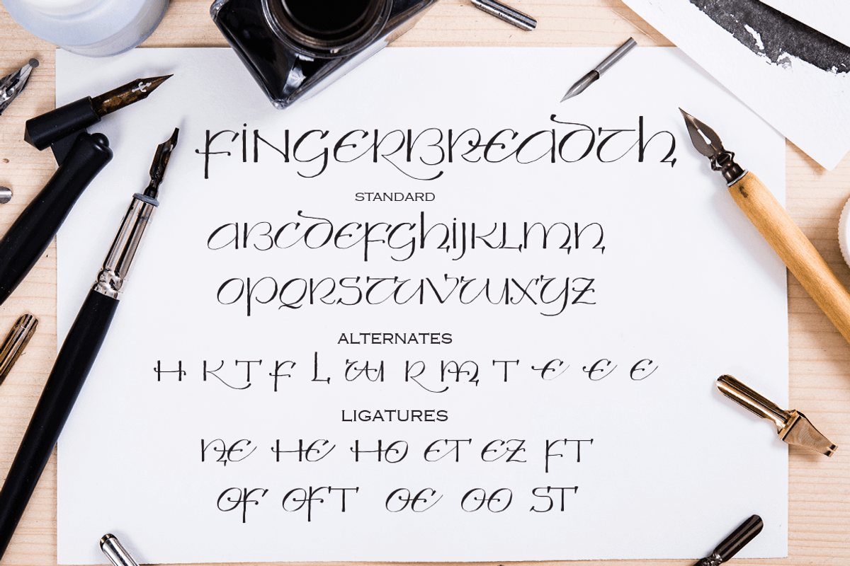 Fingerbreadth Font, a Handwritten Font by Melinda Long