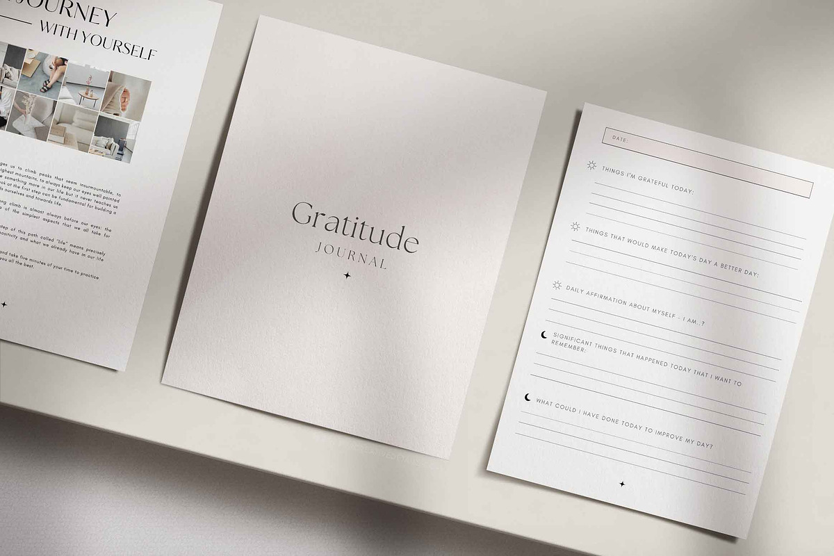 Gratitude Journal Printable, a Brochure Template by Her creative details