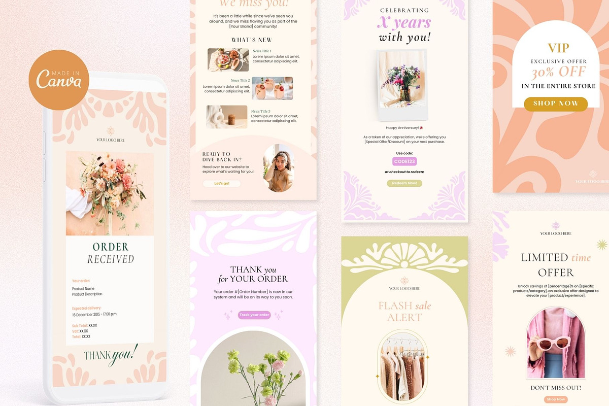 Email Marketing Templates Canva Creative Market