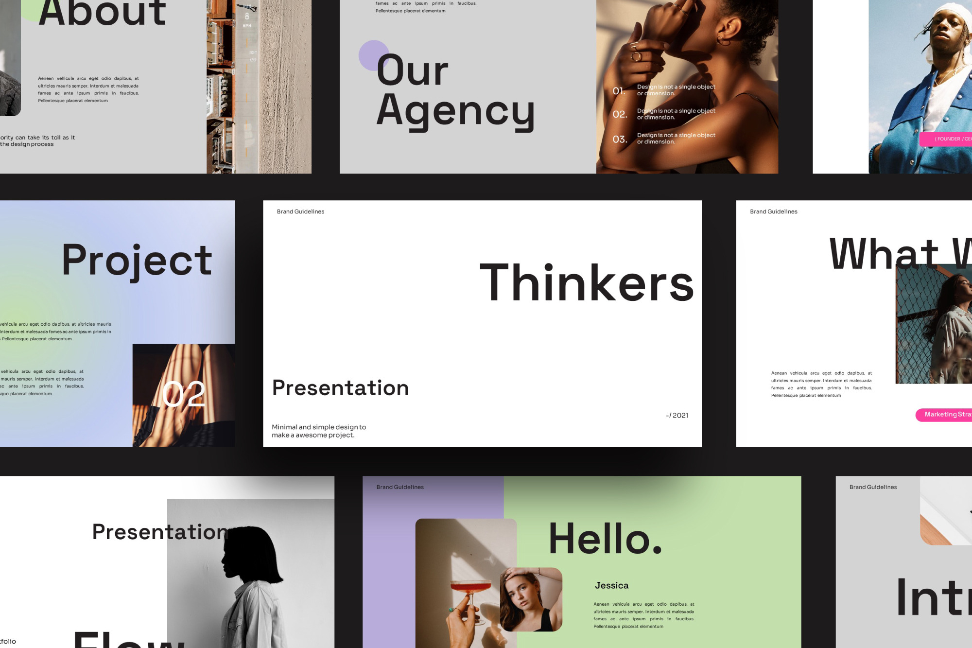 Thinker Minimalism Powerpoint, a Presentation Template by Dirtytemp Studio