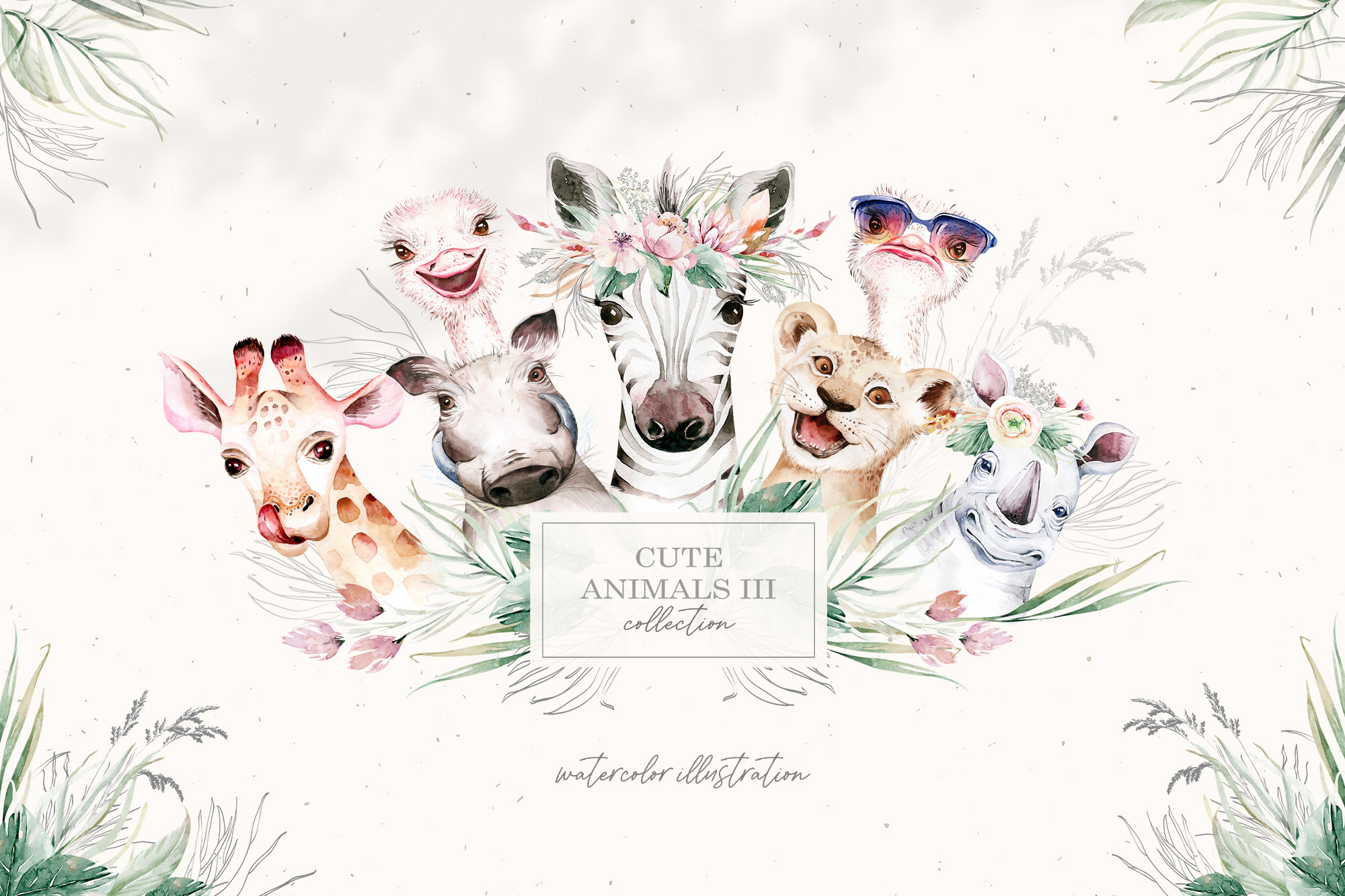 Cute animals III. Savanna, an Animal Illustration by Peace ART