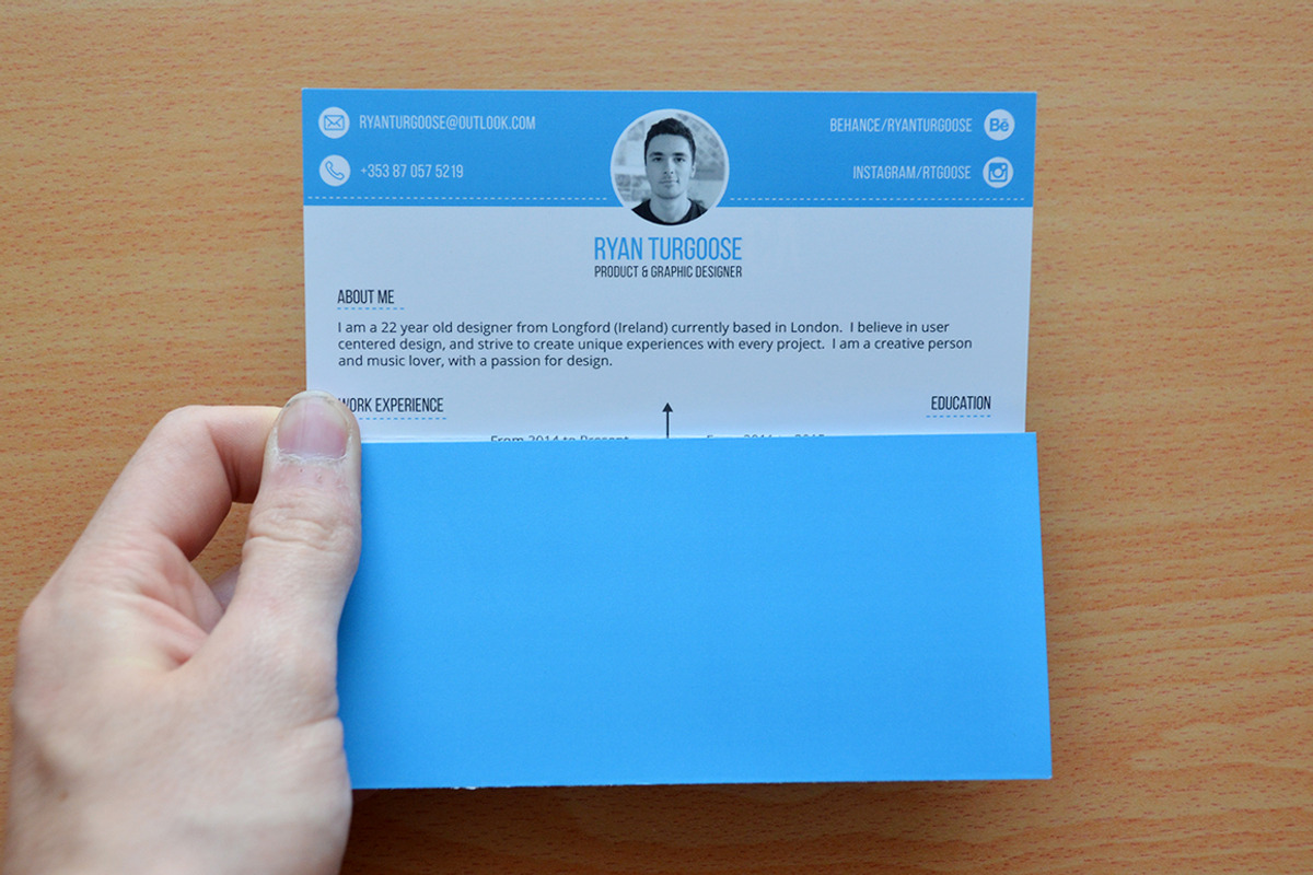 Folding CV Template, a Resume Template by rtgoose