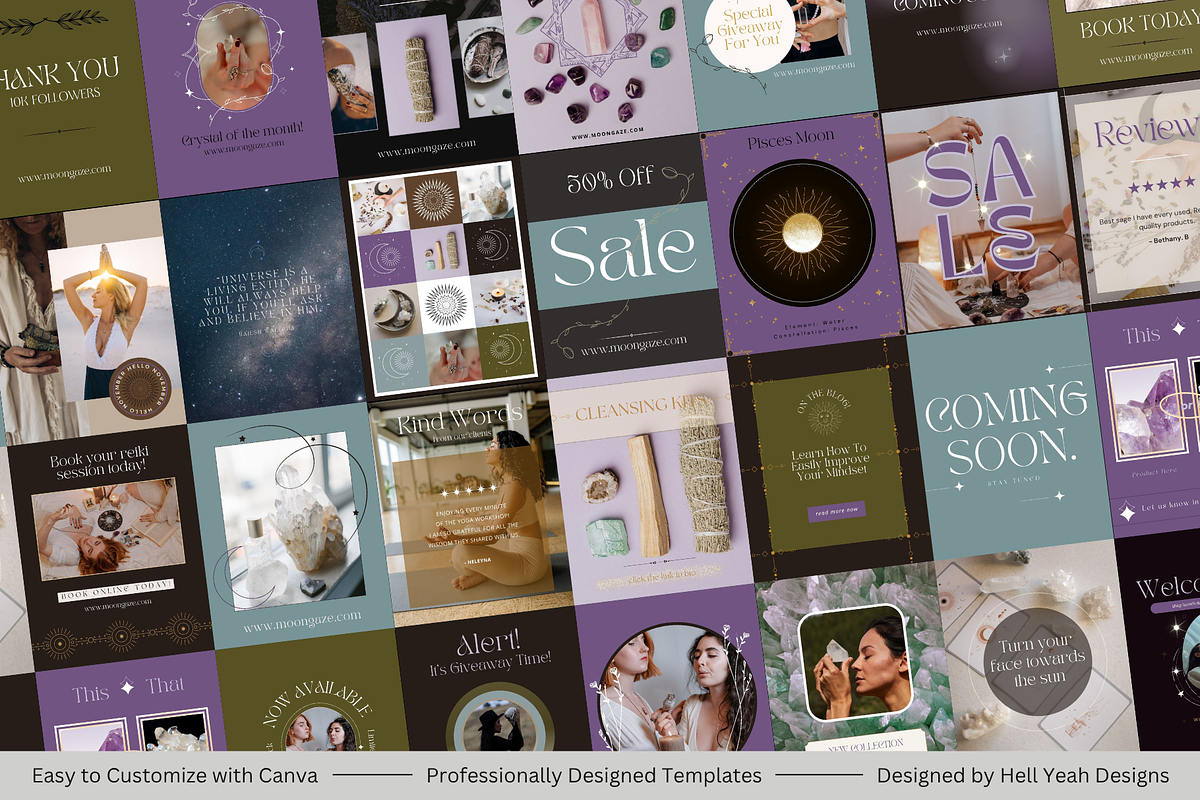 Mystic Instagram Post Templates, a Social Media Template by Hell Yeah ...