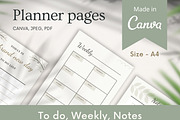 Planners. JPEG, Canva, typable PDF., a Stationery Template by ...