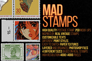 Mad Stamps - Postage Stamp PSD Mockups | Creative Market