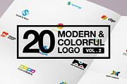 20 Modern & Colorful Logo Vol 2, a Branding & Logo Template by PremiumGoods