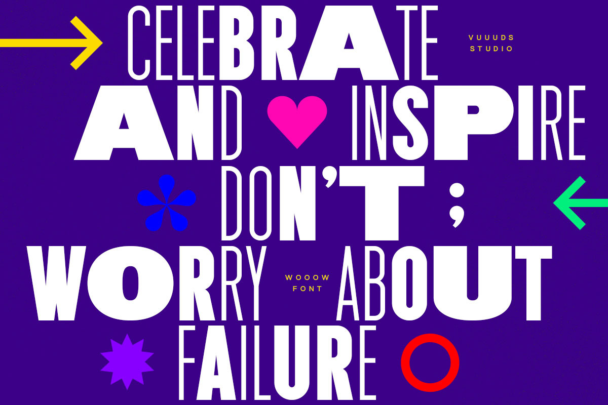 wooow font, a Sans Serif Font by vuuuds