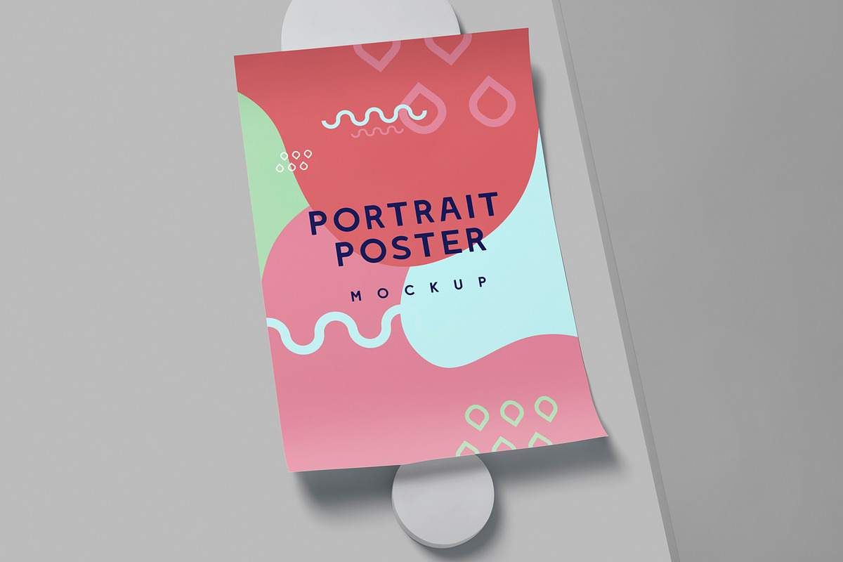 Portrait Poster Mockups, an Advertising Mockup by DesignNeutrons