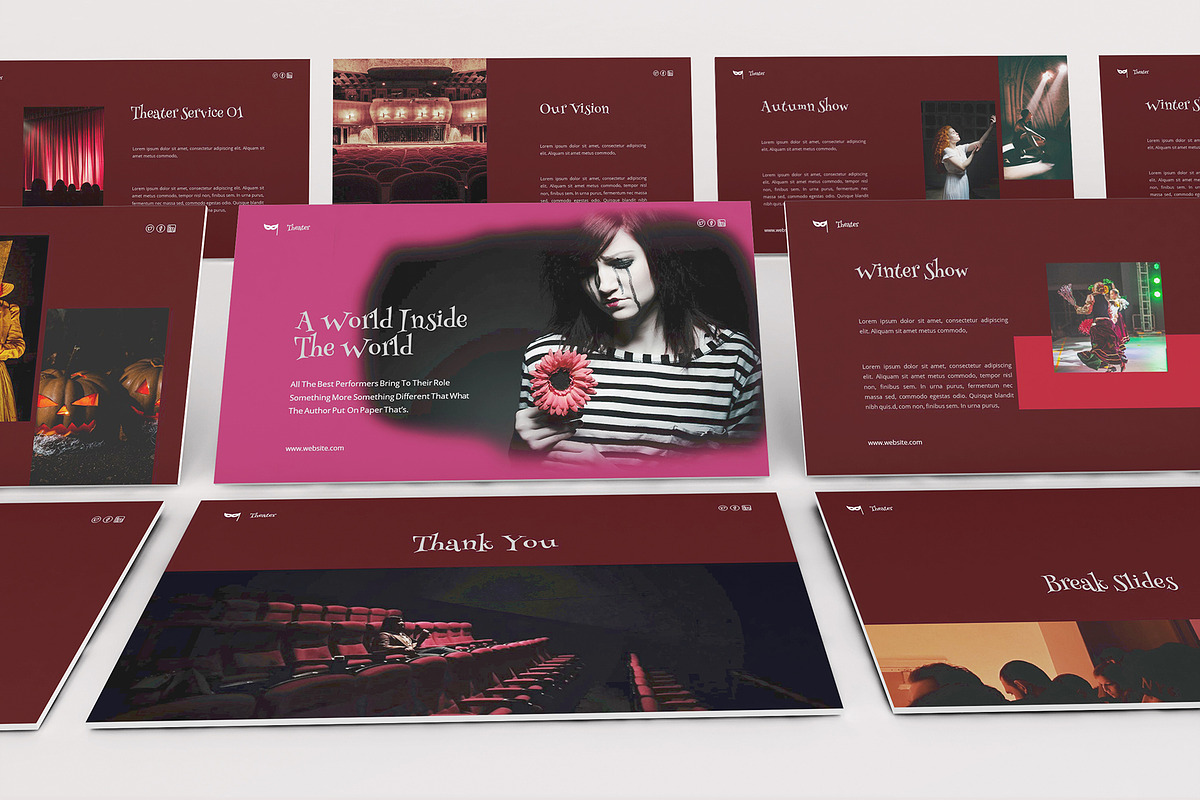 Theater Google Slides Template, a Presentation Template by Formatika Studio