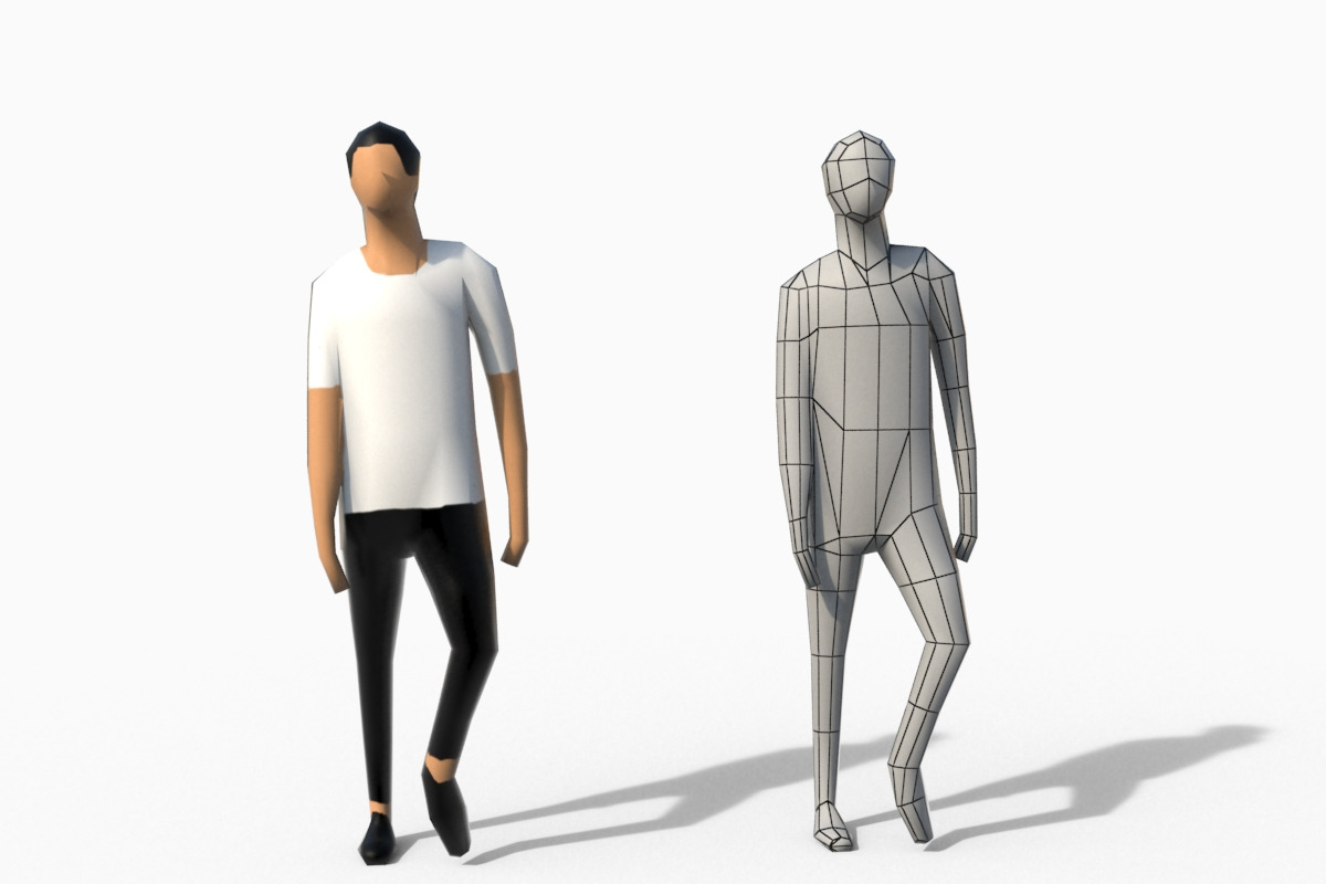 Low Poly People Pack - Man, a Characters & Person 3D Model by Tedi Permana