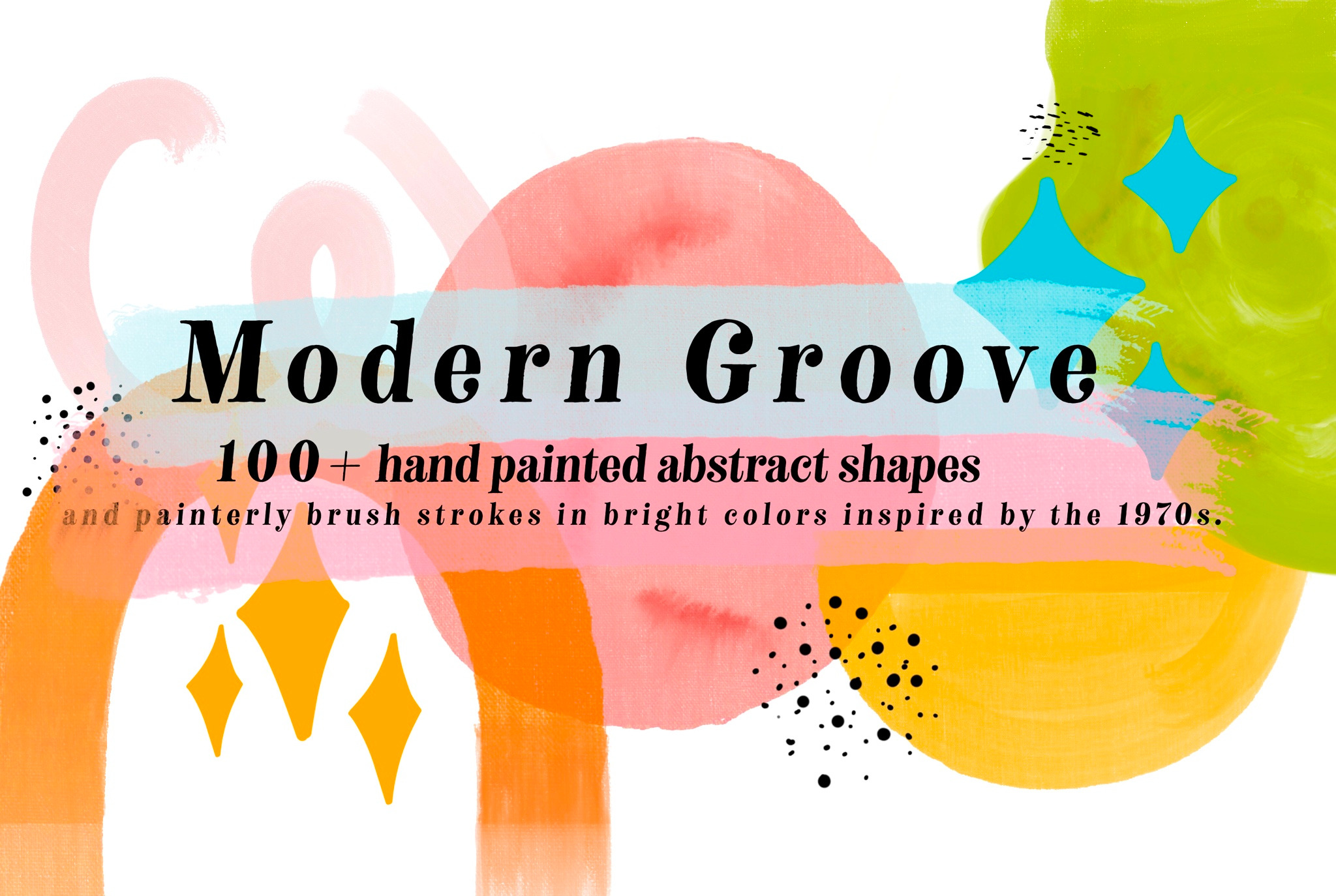 Modern Groove Abstract Shape Pack, an Illustration by Dear Darling Design