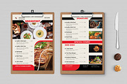 Red And Black Food Menu Template