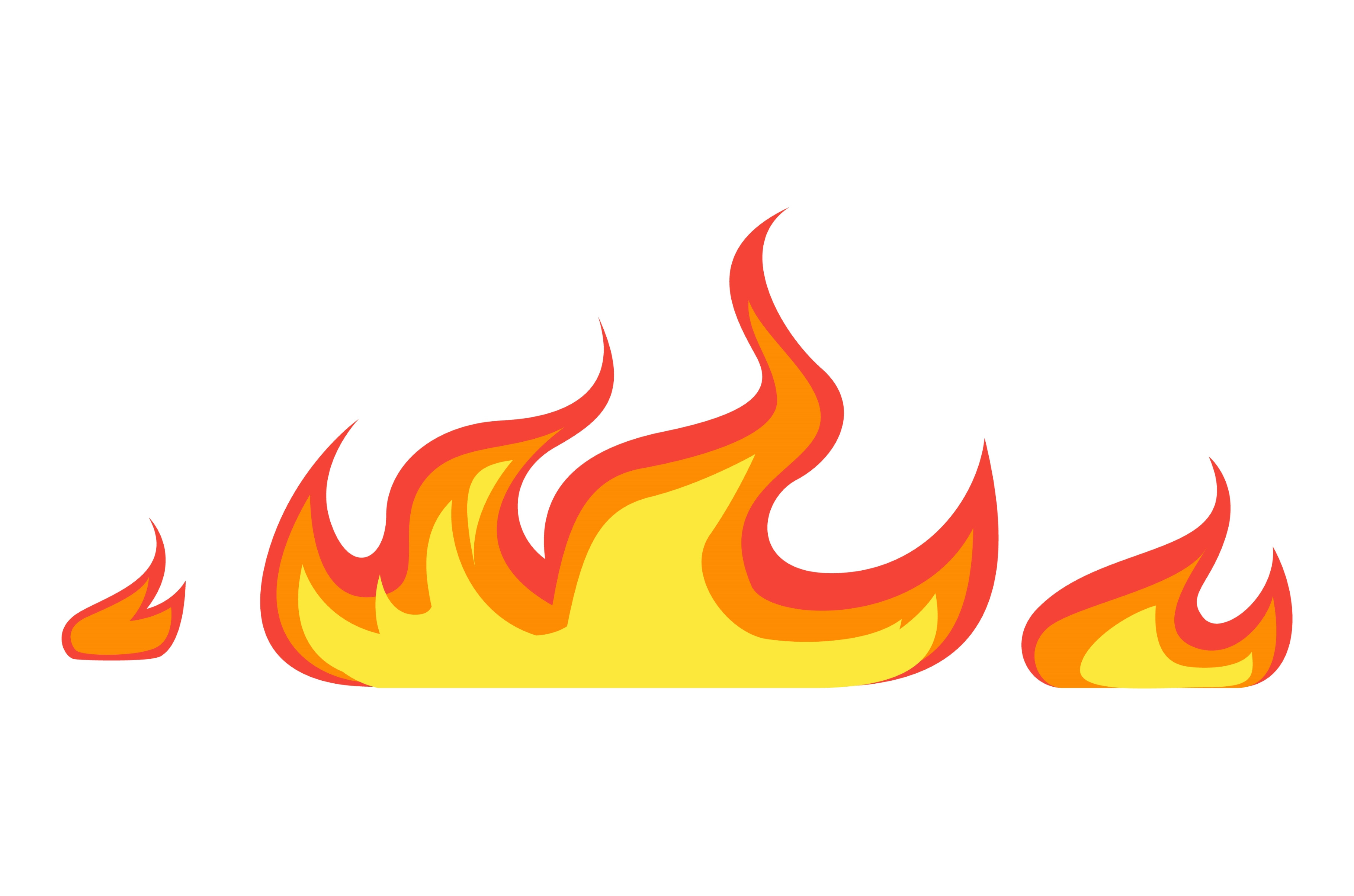 Cartoon fire border. Horizontal, an Illustration by YummyBuum