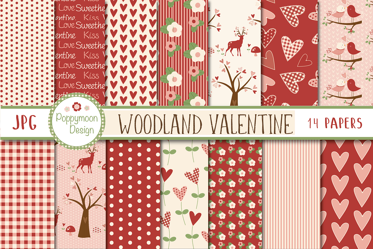 LOVE /Valentine bundle, an Illustration by Poppymoondesign