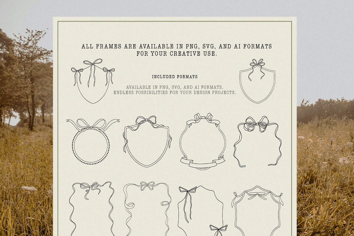 Whimsy Charm: Art Frames & Bows, an Object Graphic by Purple