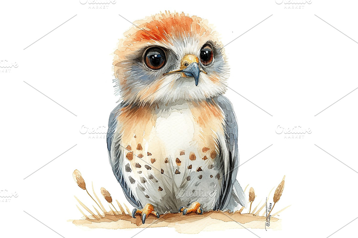 hawk drawing cute