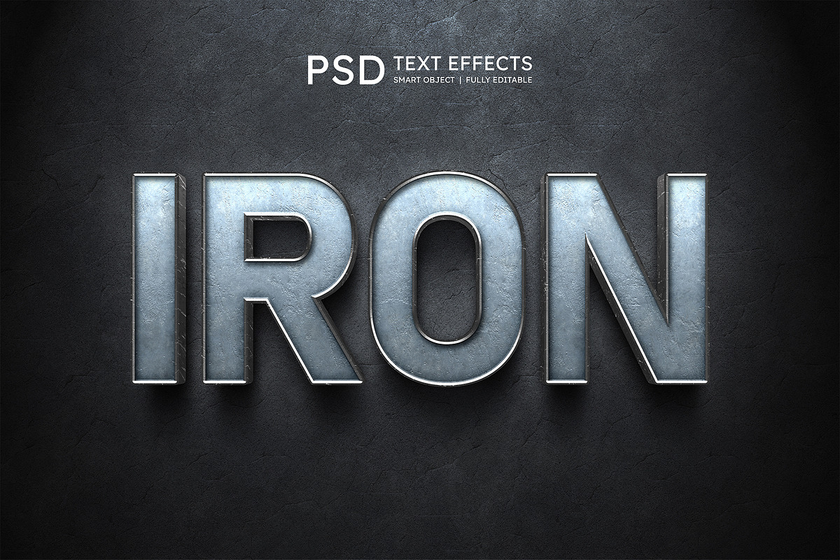 IRON Text Effect Style, a Layer Style Add-On by S_design