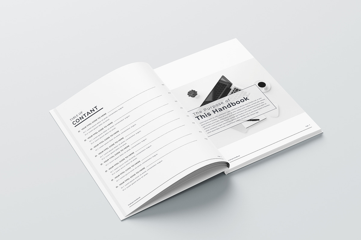 Employee Handbook | Word & Indesign, a Brochure Template by obayes ...