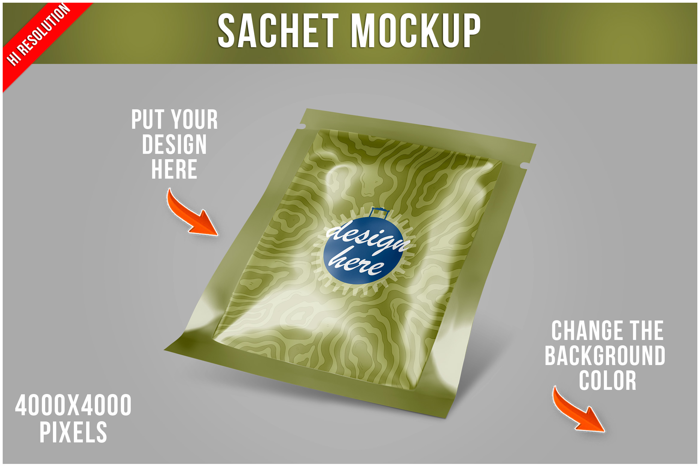 Sachet Mockup PSD, a Packaging Mockup by Bruno's Shop